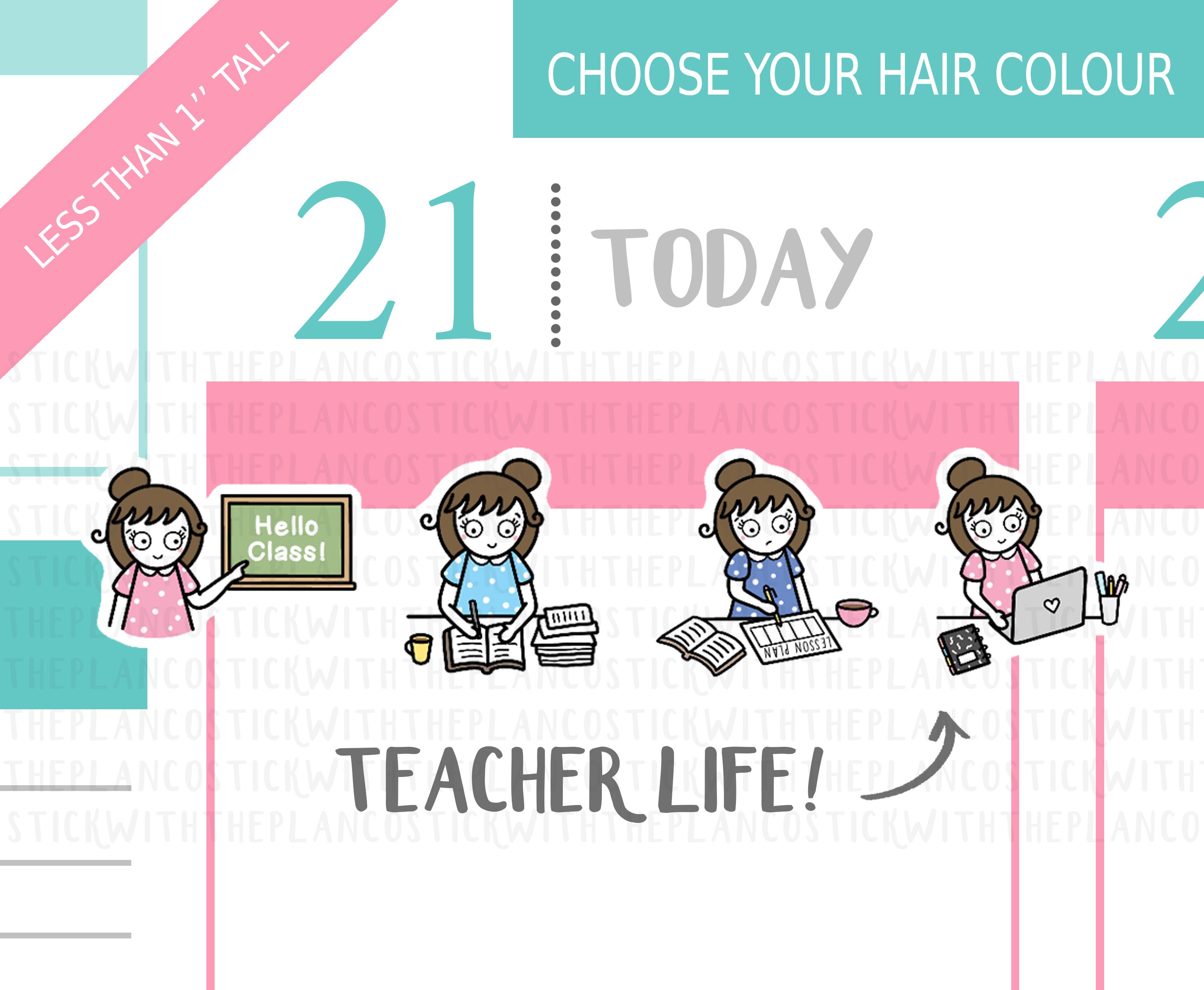 116 Teacher Planner Sticker Sheet Personalised Stickers - Etsy