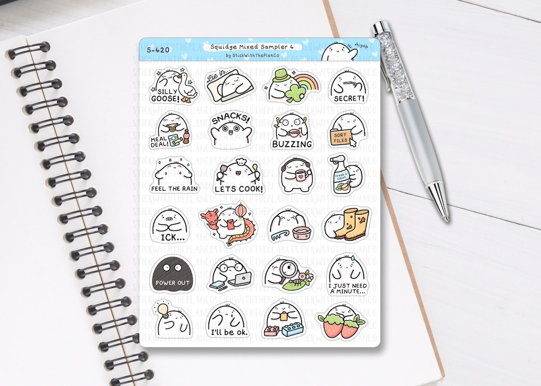 S_420 | Mixed Sampler Sheet PT. 4 Planner Stickers, Sampler Sheet ...