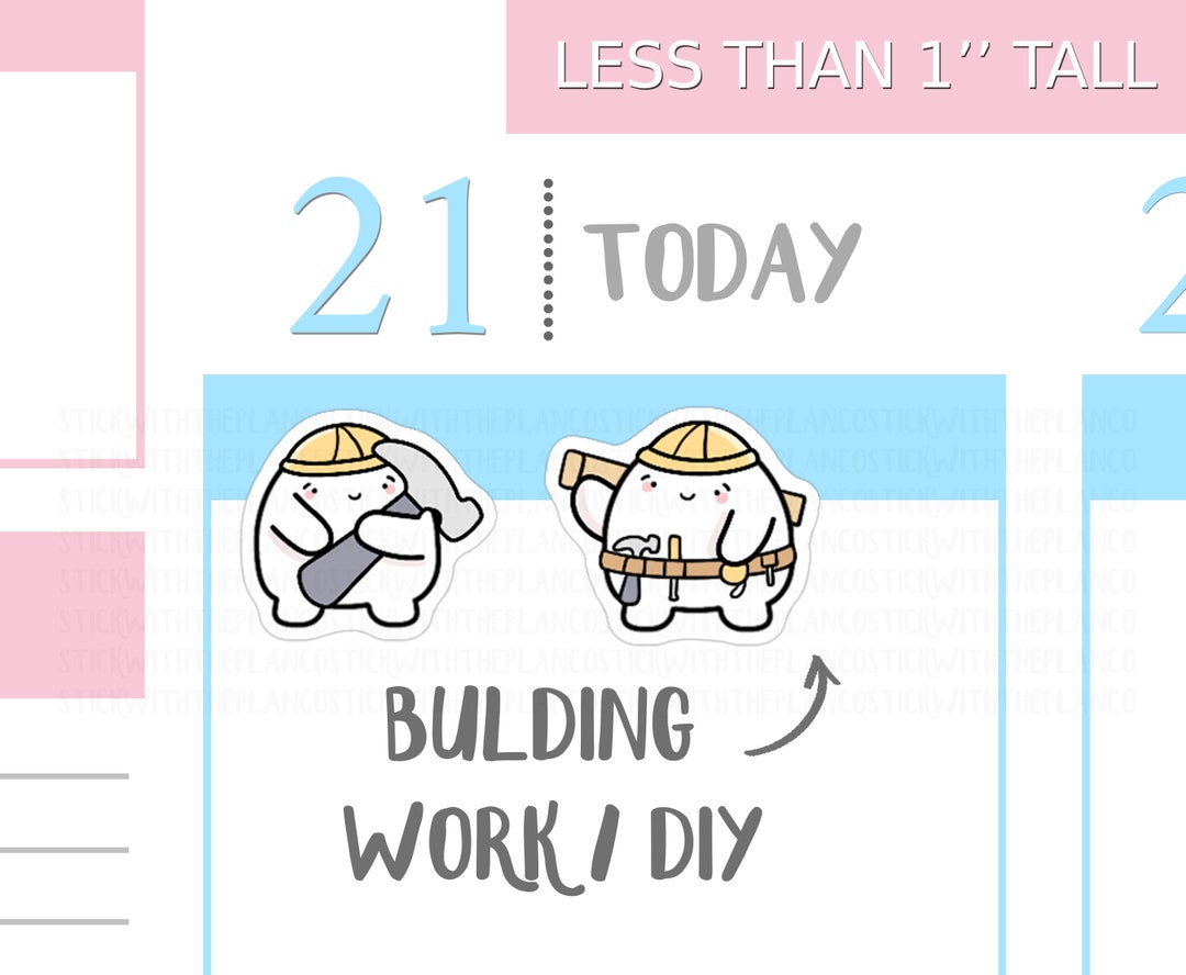 S_068 DIY Planner Stickers Builder Stickers Emoti - Etsy