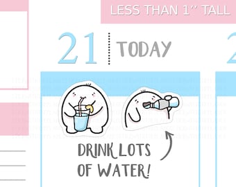 60 Cute Water Tracker Kawaii Planner Stickers SSC1004 - Etsy UK