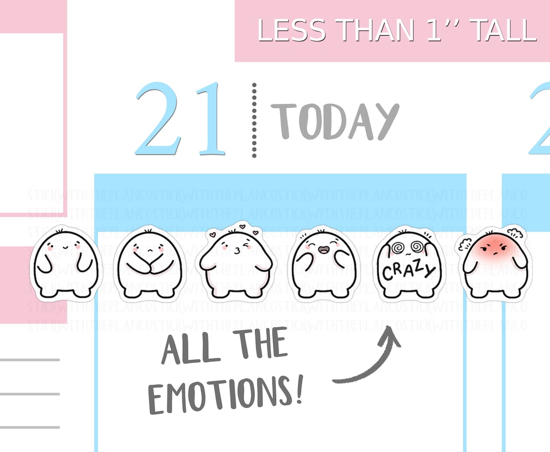 S_222 | All the Emotions Stickers, Decorative Stickers, Tracker ...