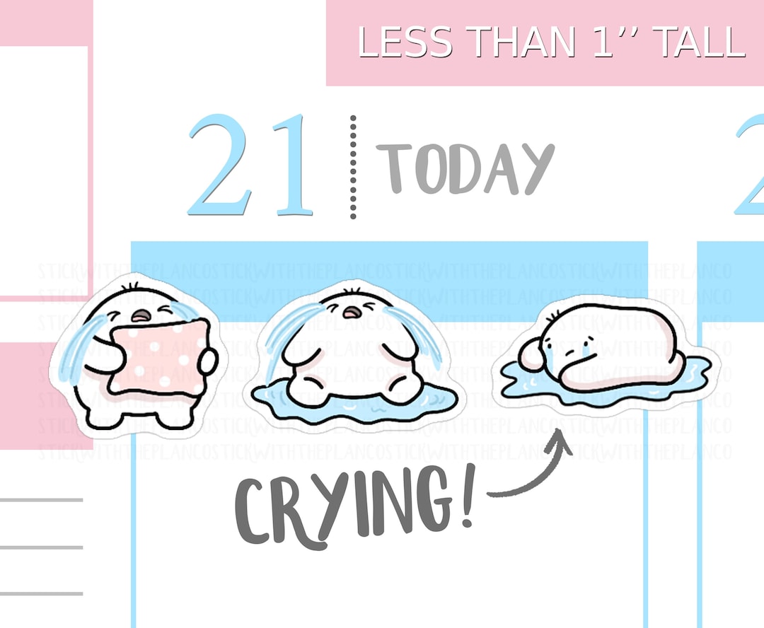 S_323 | Crying Stickers, Decorative Stickers, Tracker Stickers, Kawaii ...