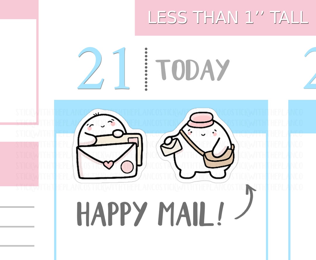 S_245 | Cute Happy Mail Stickers, Decorative Stickers, Tracker Stickers ...