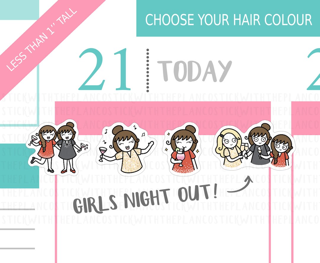 049 - Girls Night Out Planner Stickers, Personalised Stickers, Party ...