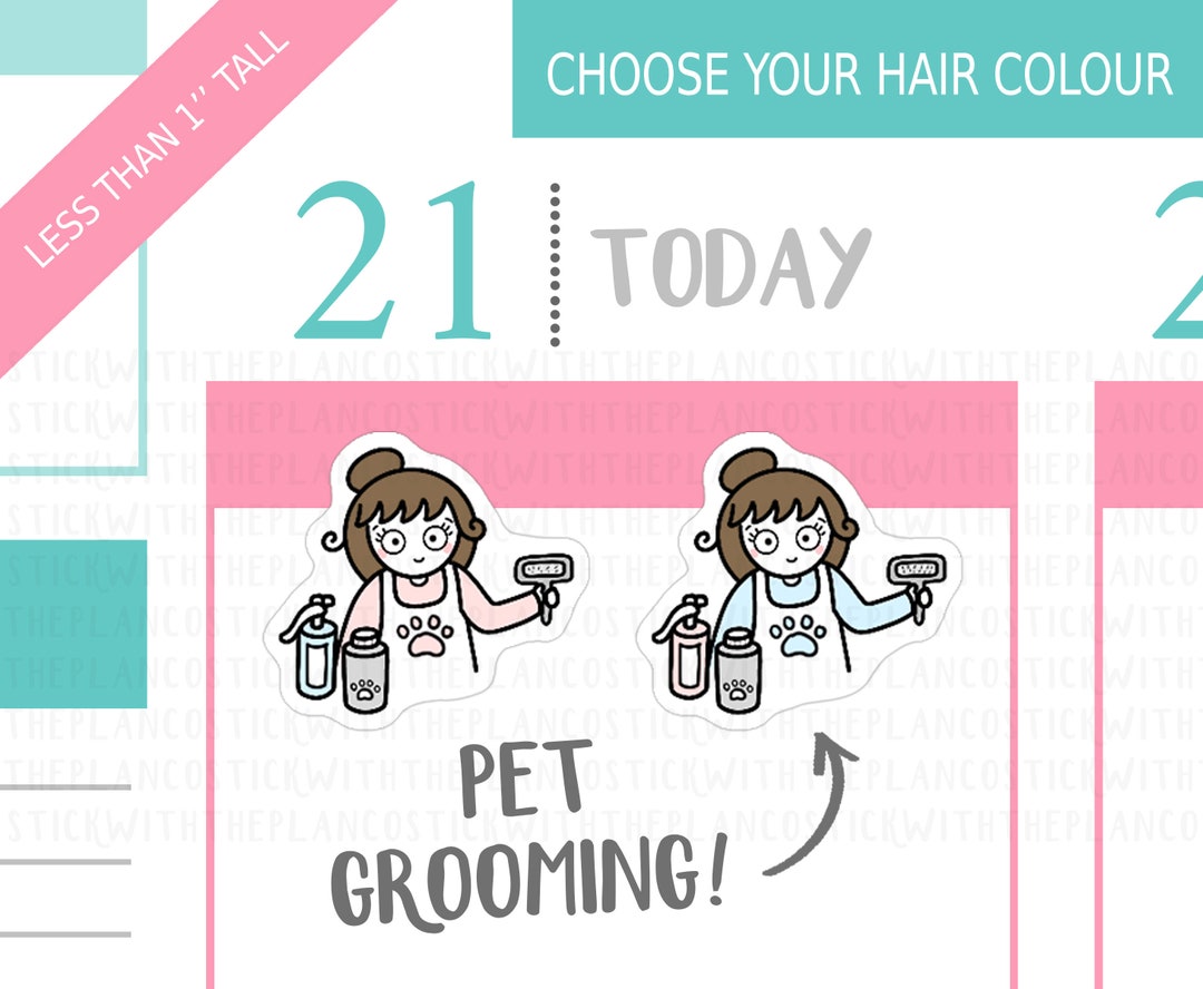 216 Pet Grooming Planner Stickers, Personalised Stickers, Tracker ...