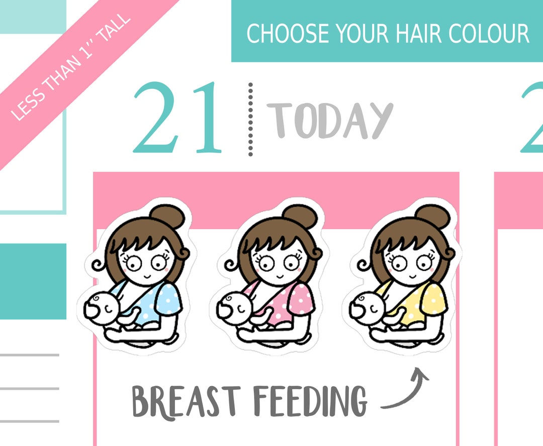013 - Breast Feeding Baby Planner Stickers, Personalised Stickers, Mom ...
