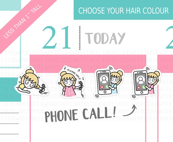 090 Phone Call Planner Stickers Personalised Stickers Cell - Etsy