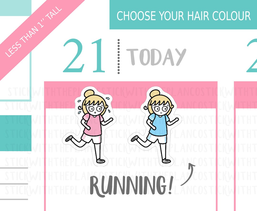 104 - Running Planner Stickers, Personalised Stickers, Sport Stickers ...