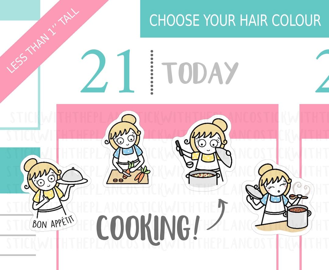 023 - Cooking Planner Stickers, Personalised Stickers, Food Stickers ...