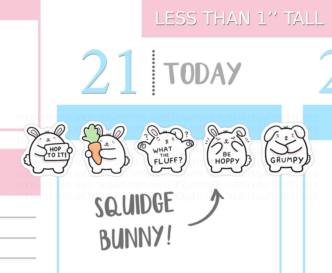 S_281 | Squidge Bunny Stickers, Decorative Stickers, Tracker Stickers ...