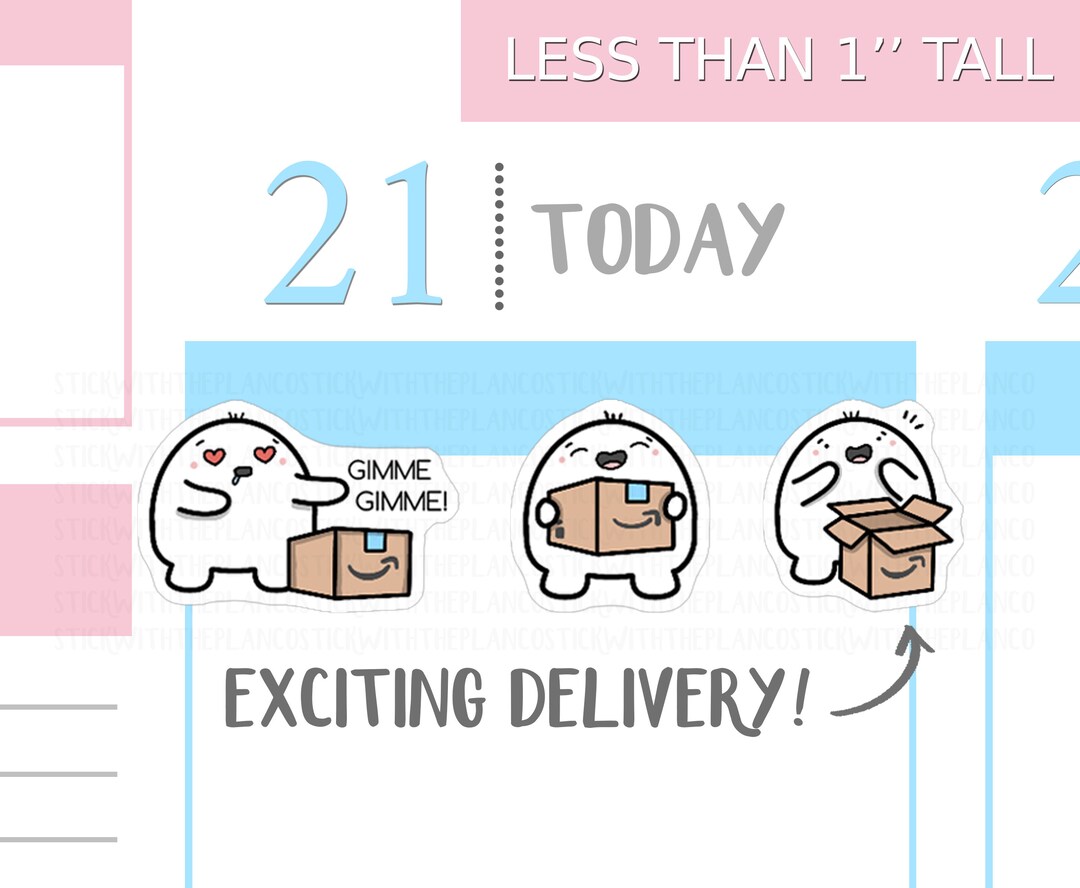 S_082 | Package Delivery Inspired Planner Stickers, Happy Mail Stickers ...