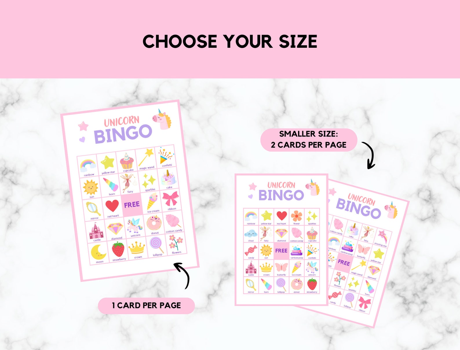 Unicorn Bingo - 30 Unicorn Bingo Cards - Unicorn Party Game - Unicorn ...