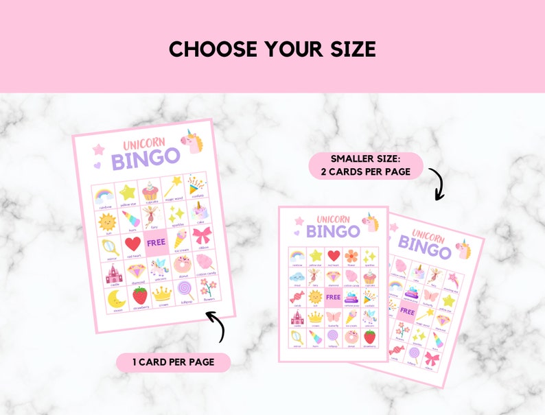 Unicorn Bingo - 30 Unicorn Bingo Cards - Unicorn Party Game - Unicorn ...
