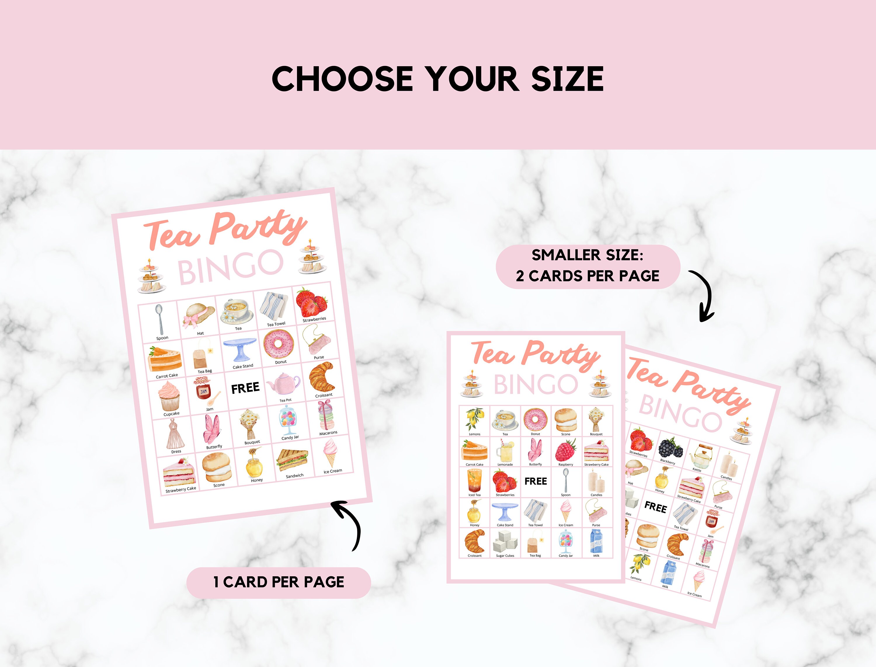 Tea Party Bingo - High Tea Bingo - 30 Tea Party Bingo Cards - Tea Party ...