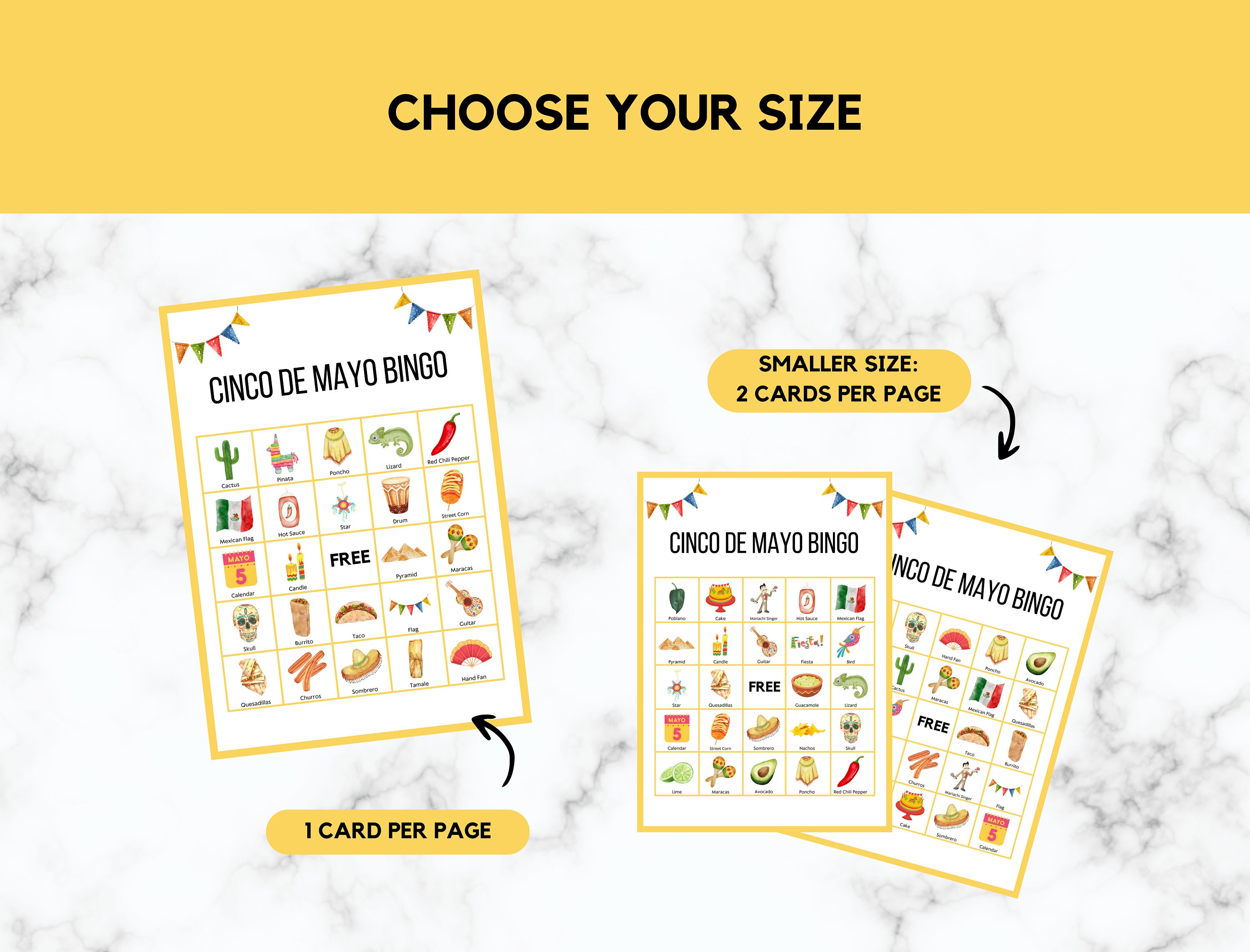 Cinco De Mayo Bingo Cinco De Mayo Activity for Kids 30 Fiesta Bingo ...