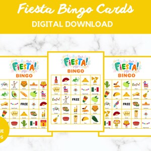 Fiesta Bingo Fiesta Activity for Kids 30 Fiesta Bingo Cards Fiesta Game ...