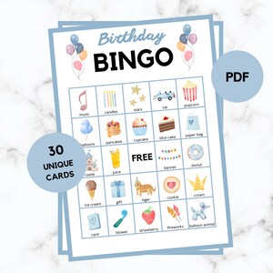 Happy Birthday Bingo - 30 Happy Birthday Bingo Cards - Happy Birthday ...