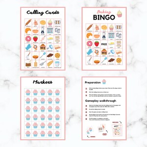 Baking Bingo - 30 Baking Bingo Cards - Baking Party Game - Baking ...
