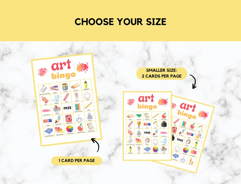 Art Bingo - Art Activity- 30 Art Bingo Cards - Art Party Game - - Art ...