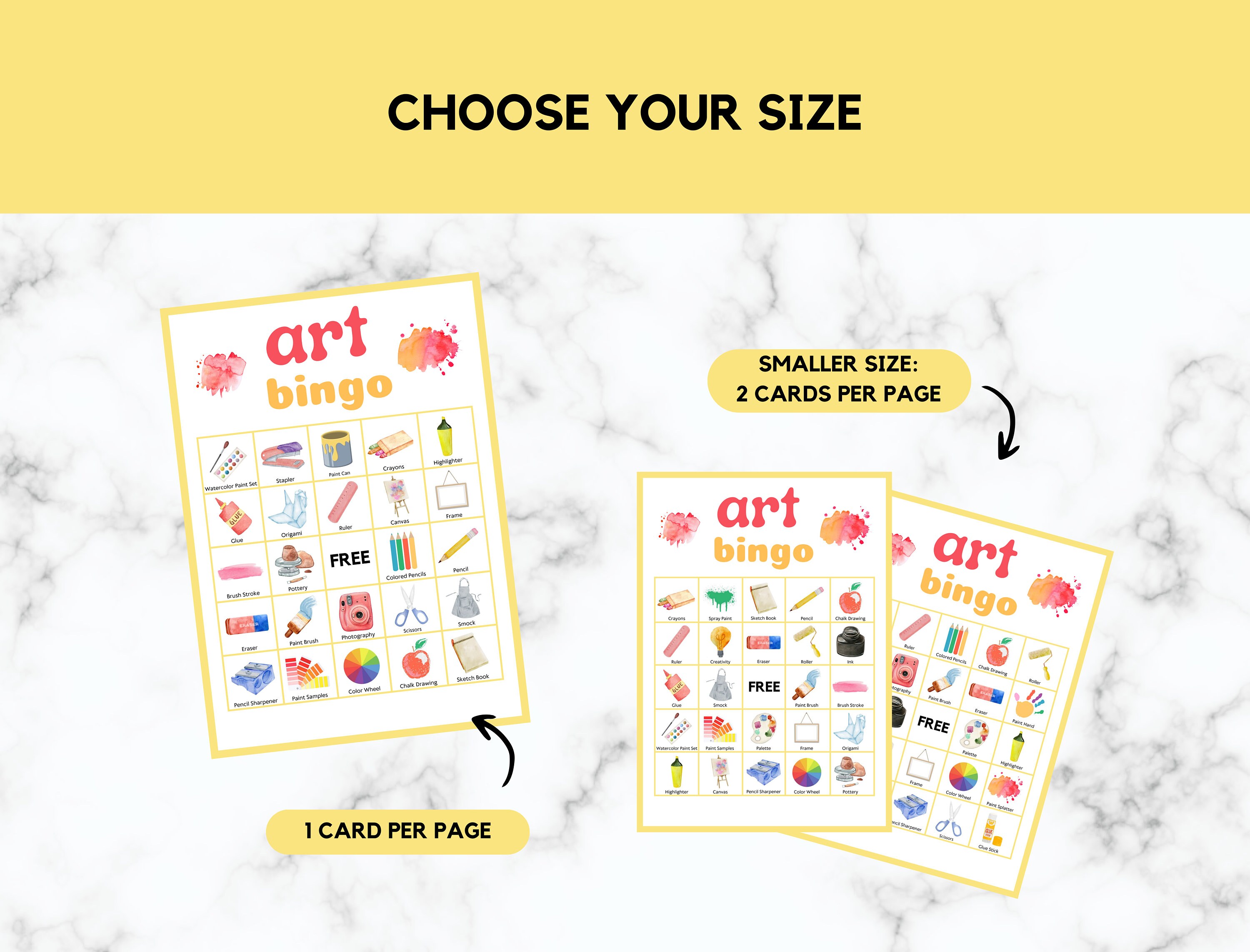 Art Bingo - Art Activity- 30 Art Bingo Cards - Art Party Game - - Art ...