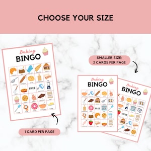 Baking Bingo - 30 Baking Bingo Cards - Baking Party Game - Baking ...