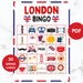 London Bingo - Travel Bingo - 30 London Bingo Cards - London Party Game ...