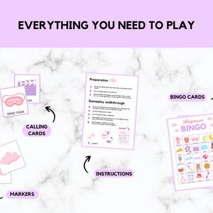 Sleepover Bingo - 30 Sleepover Bingo Cards - Sleepover Party Game ...