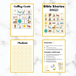 Bible Stories Bingo - 30 Bible Stories Bingo Cards - Bible Stories ...