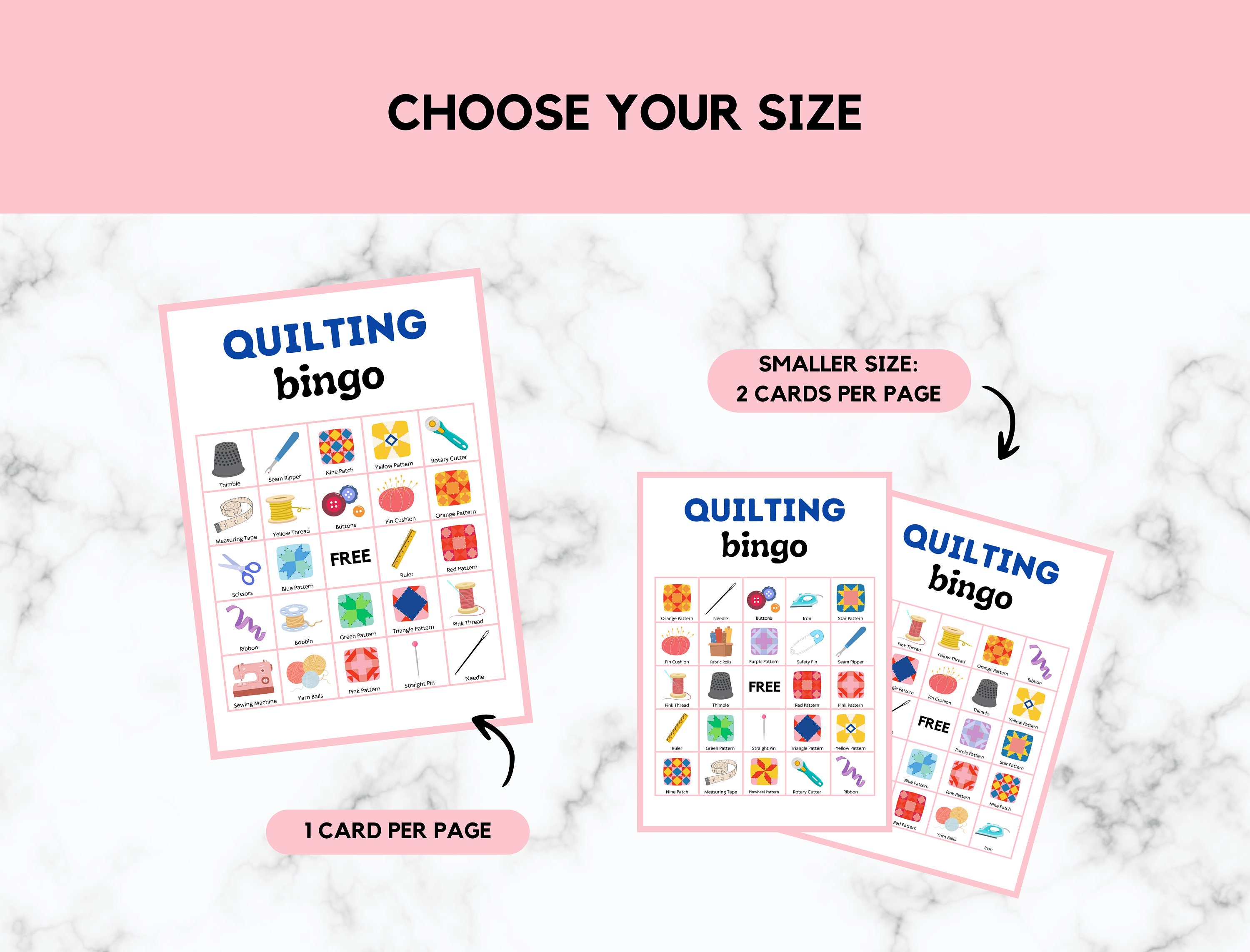 Quilt Bingo - 30 Quilt Bingo Cards - Quilt Game - Quilt Activity ...