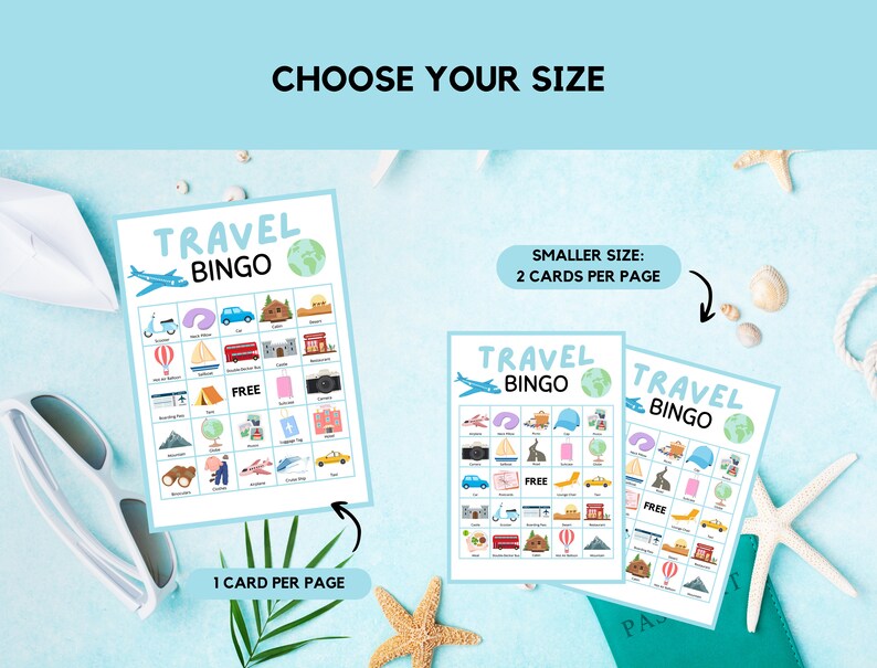 Travel Bingo - 30 Travel Bingo Cards - Travel Party Game - Travel ...
