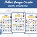 Police Bingo - 30 Police Bingo Cards - Police Party Game - Police ...
