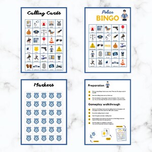 Police Bingo - 30 Police Bingo Cards - Police Party Game - Police ...