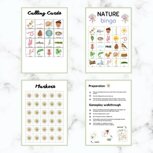 Nature Bingo - 30 Nature Bingo Cards - Nature Party Game - Nature Hike ...