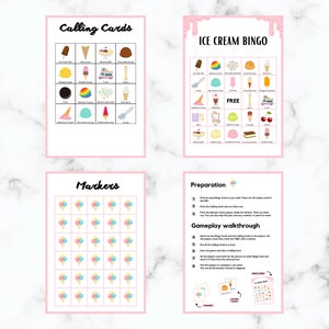 Ice Cream Bingo - Ice Cream Activity- 30 Printable Ice Cream Bingo ...