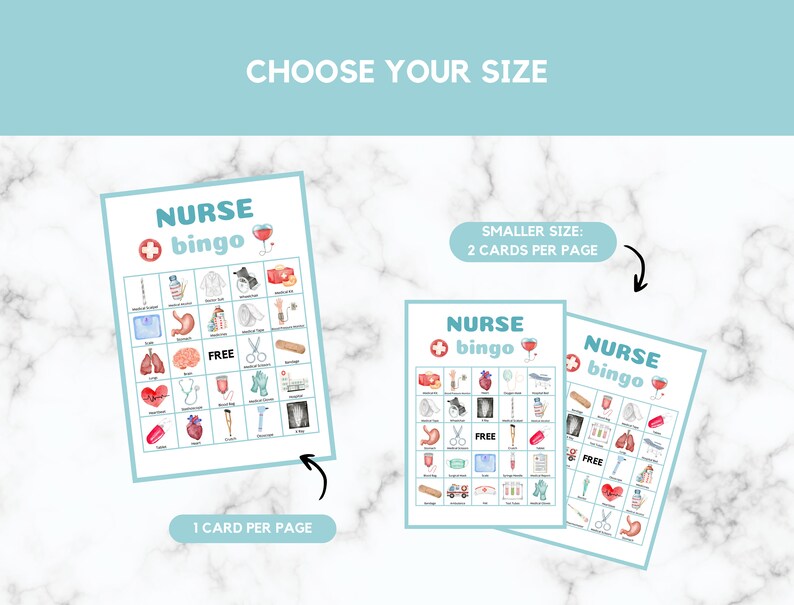 Nurse Bingo Doctor Bingo 30 Nurse Bingo Cards Medical Bingo Nurse ...