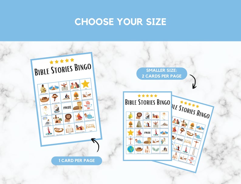 Bible Stories Bingo - 30 Bible Stories Bingo Cards - Bible Stories ...
