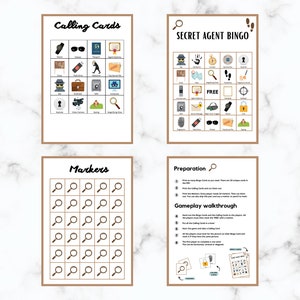 Secret Agent Bingo Spy Birthday Activity 30 Detective Printable Bingo ...