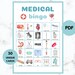 Medical Bingo - Doctor Bingo - 30 Medical Bingo Cards - Nurse Bingo ...