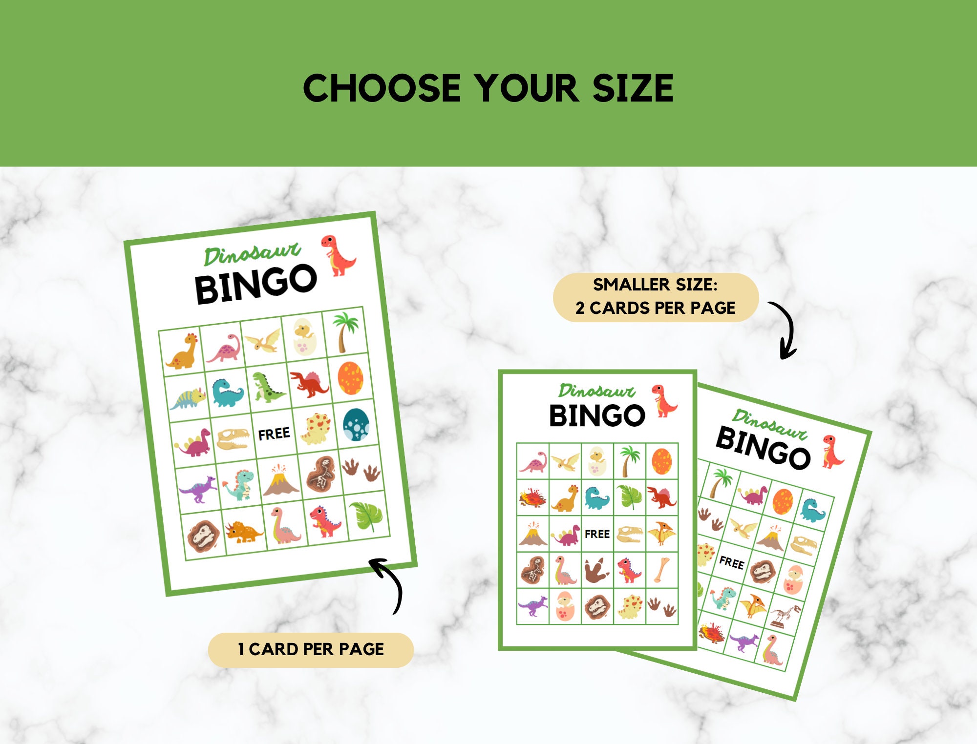 Dinosaur Bingo - 30 Dinosaur Bingo Cards - Dinosaur Party Game ...