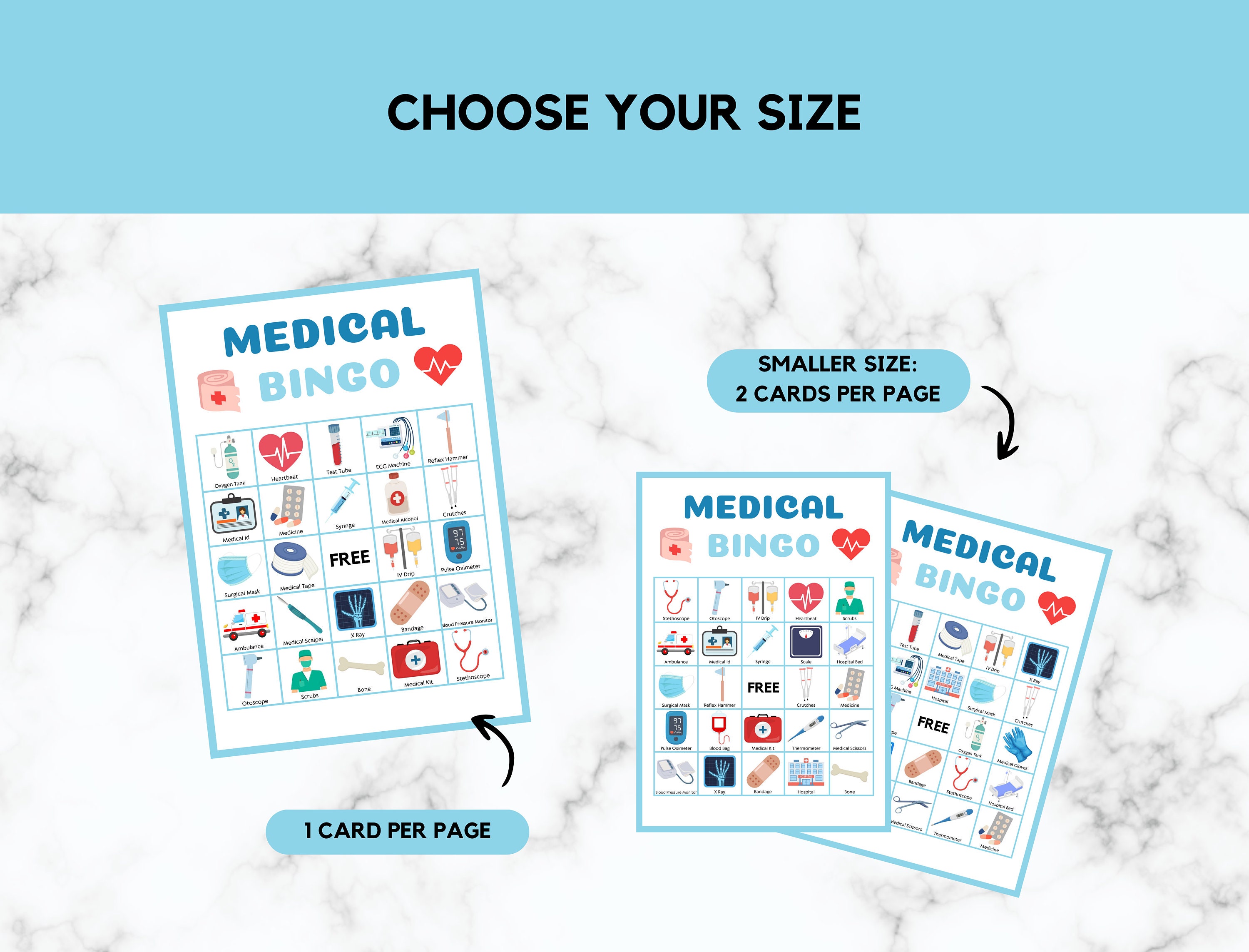 Medical Bingo Doctor Bingo 30 Medical Bingo Cards Nurse Bingo Nurse ...