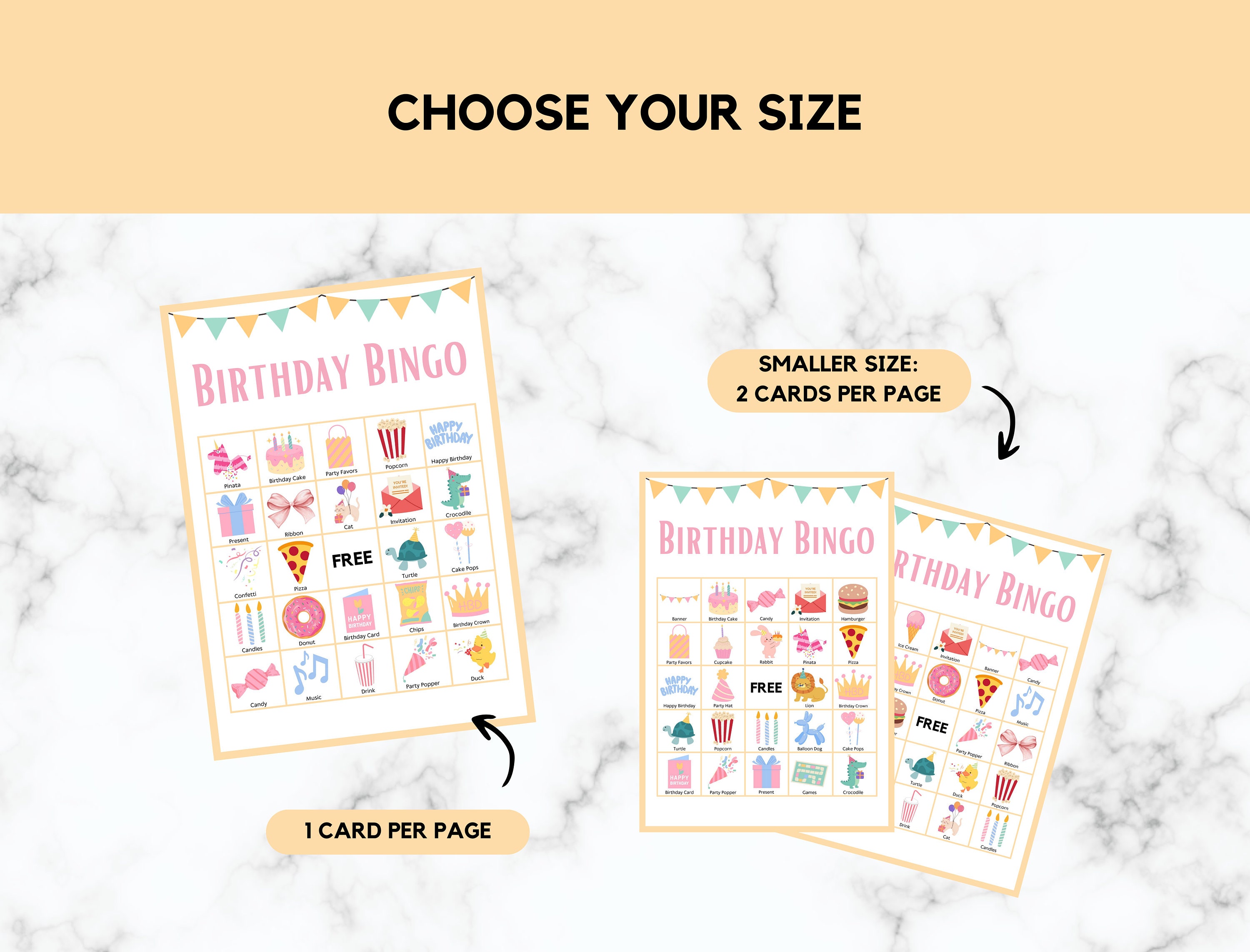 Birthday Bingo - 30 Birthday Bingo Cards - Birthday Party Game ...