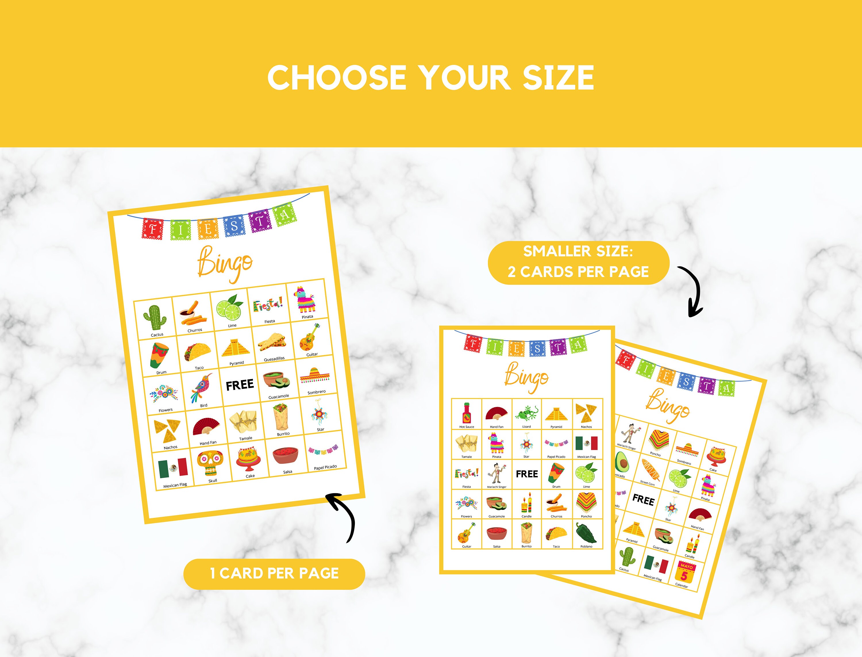 Fiesta Bingo Fiesta Activity for Kids 30 Fiesta Bingo Cards Fiesta Game ...