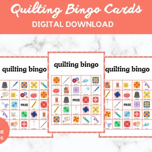 Quilt Bingo 30 Quilt Bingo Cards Quilt Game Quilt Activity Quilting ...