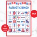 Patriotic Bingo - Independence Day Bingo - 30 4th of July Bingo Cards ...