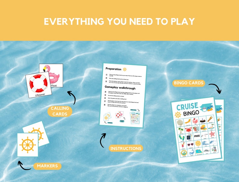 Cruise Bingo - Travel Bingo - 30 Cruise Bingo Cards - Cruise Ship Bingo ...