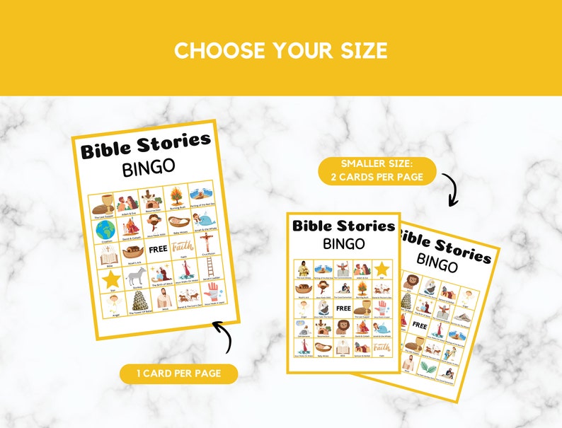 Bible Stories Bingo - 30 Bible Stories Bingo Cards - Bible Stories ...