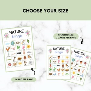 Nature Bingo - 30 Nature Bingo Cards - Nature Party Game - Nature Hike ...