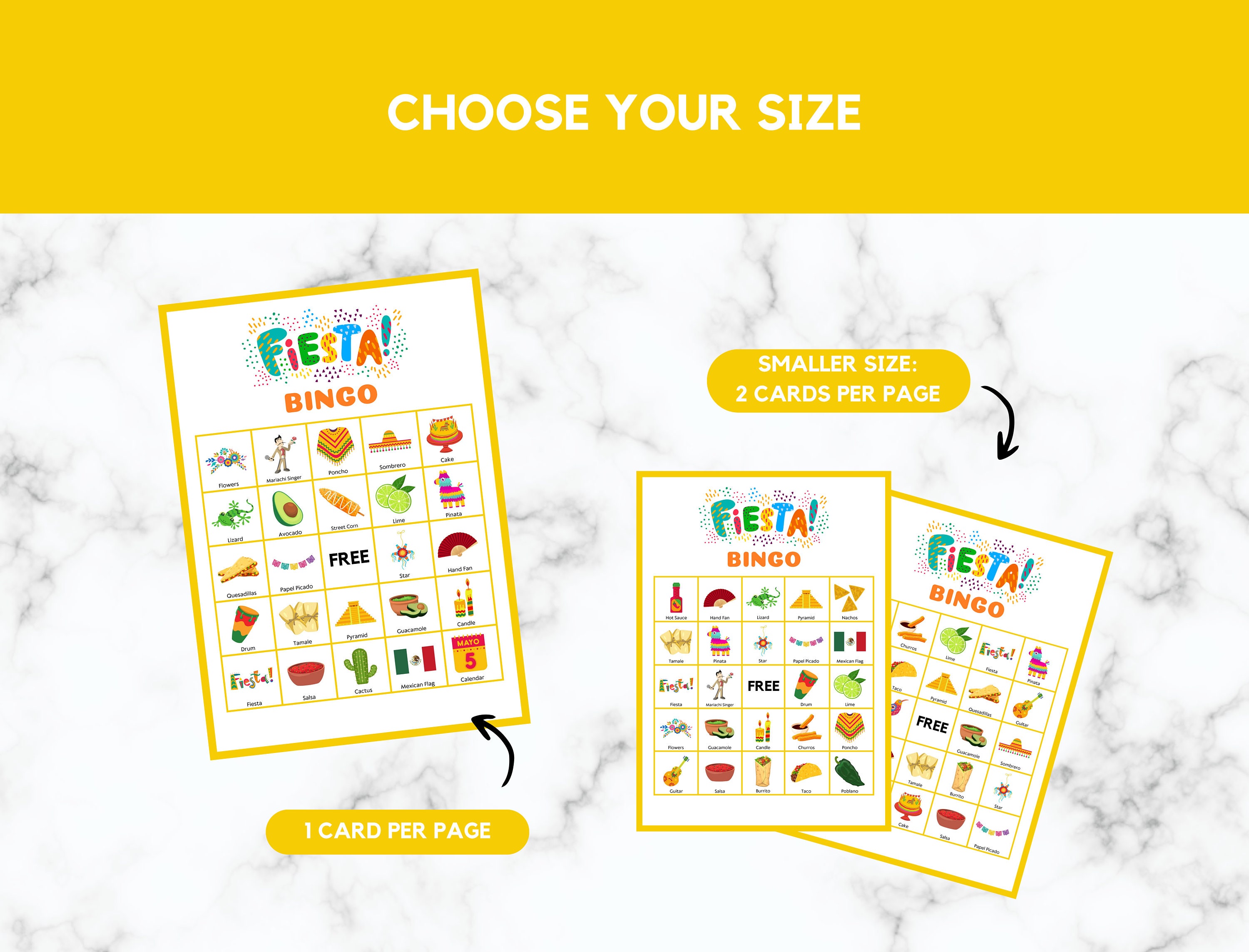 Fiesta Bingo - Fiesta Activity for Kids - 30 Fiesta Bingo Cards ...