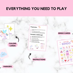 Unicorn Bingo - 30 Unicorn Bingo Cards - Unicorn Party Game - Unicorn ...