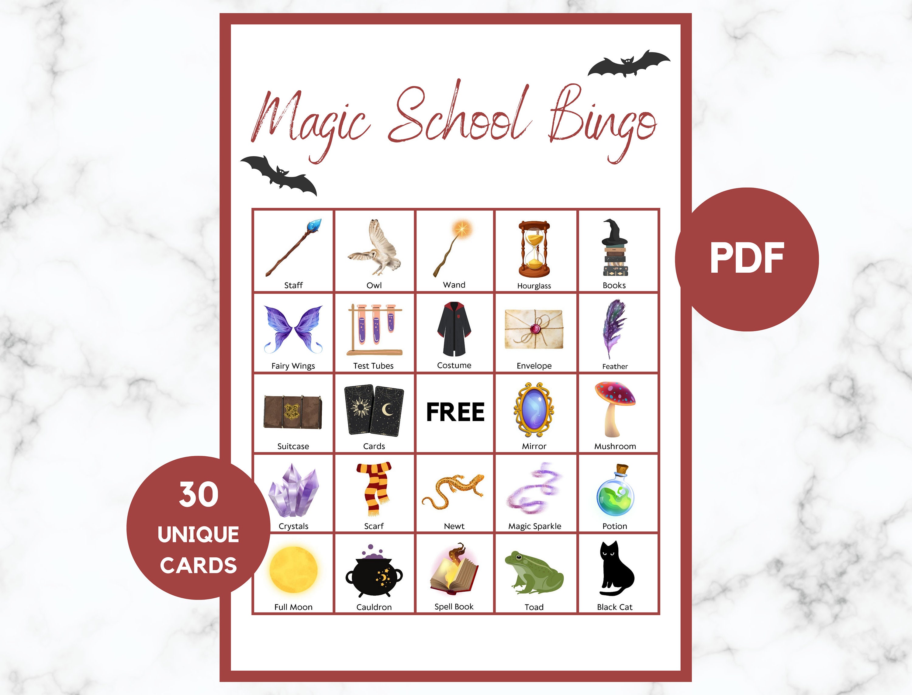 Printable Magic School Bingo Wizard Bingo Halloween Classroom Activity ...